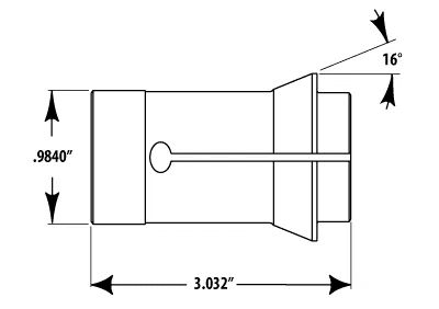 TF25 Collet 3/8" Square