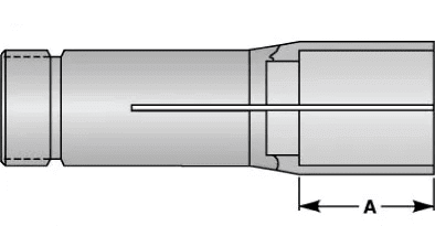 5C-EN2-1, 1/2" Extended Nose Emergency Collet with 1/16" Pilot Hole and ...