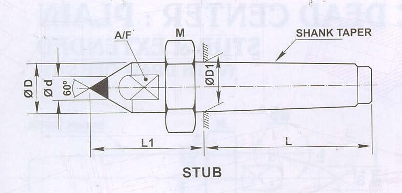 CNC MT5 Dead Center With Draw-off Nut Stub Carbide Tipped Point (Tip ...