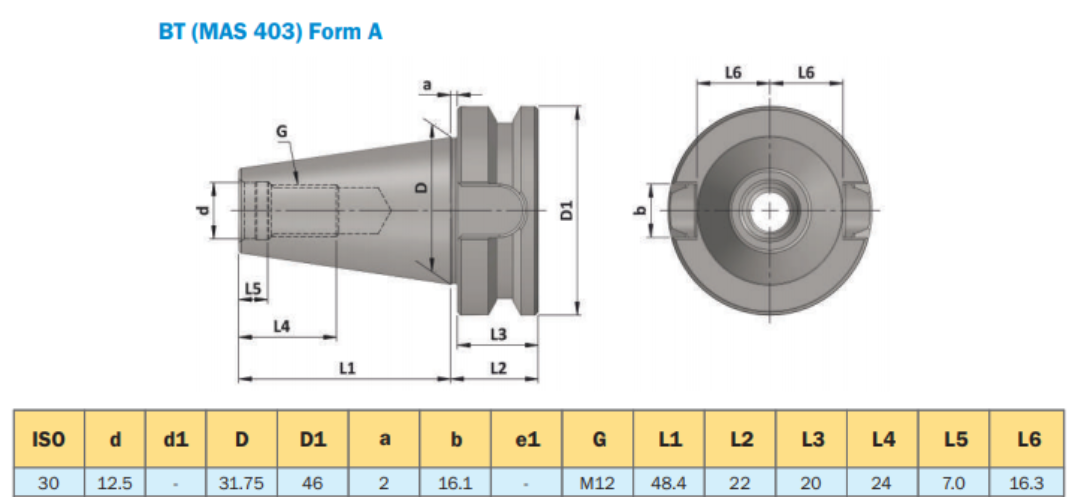 BT30 HC5/8'' 090 AD Standard Hydraulic Expansion Chuck Balanced to G2.5 ...