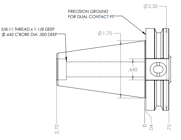 CT40 FMH 1.000" - 2.00" Face Contact Face Mill Holder (Balanced to 2.5G ...