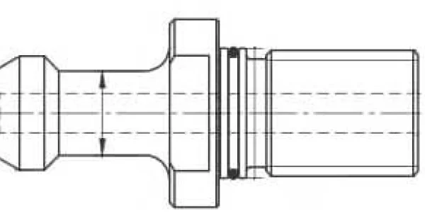 Fanuc BT30 45° Through Coolant Pull Stud with O-Ring