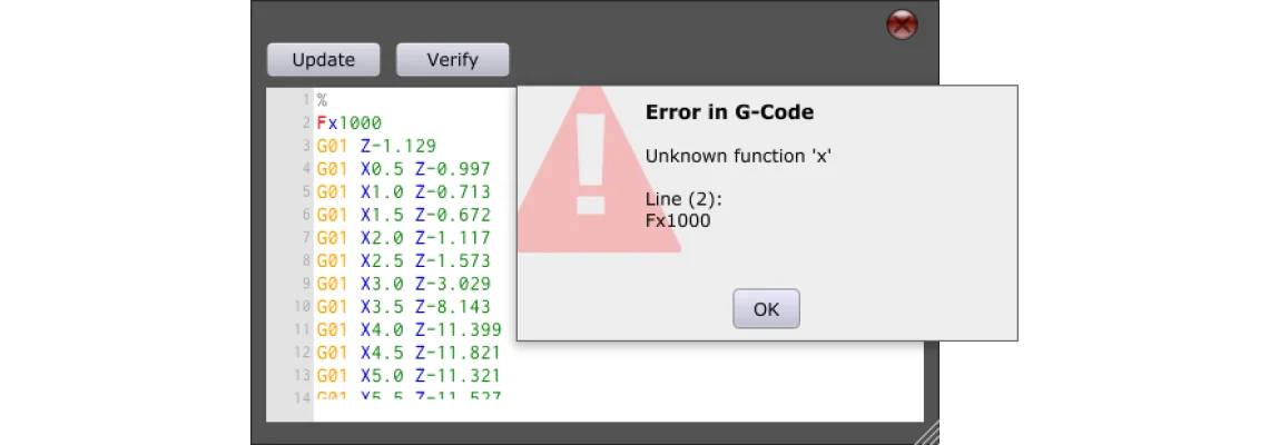 What are the common errors in CNC Programing